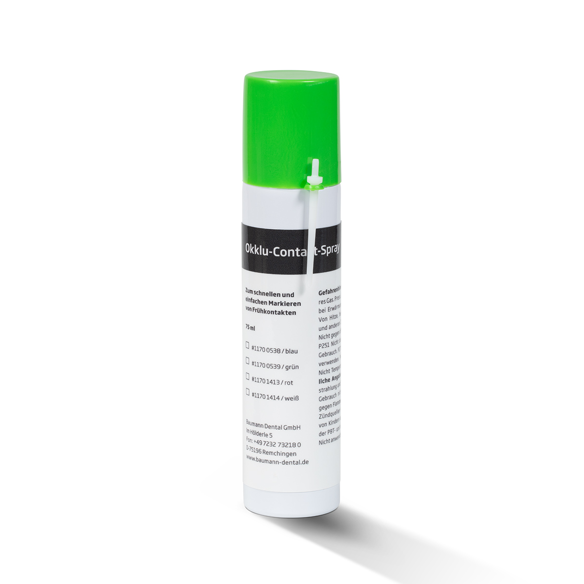 Okklu-Contact - Spray 75 ml - grün | Baumann Dental GmbH